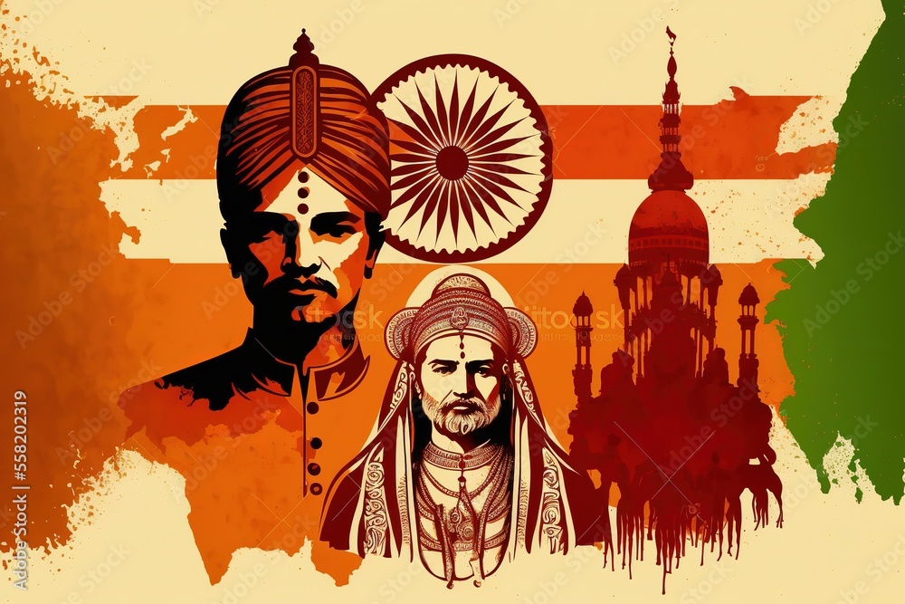 India background showing its culture and diversity stock illustration ...