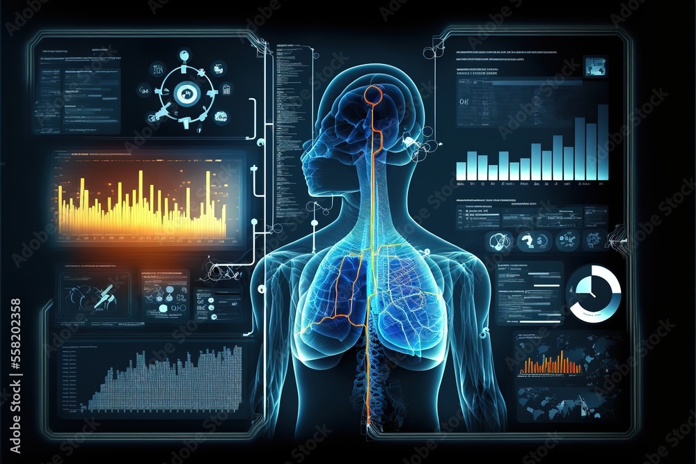 digital virtual screen for analytics Medical data , Medical technology ...