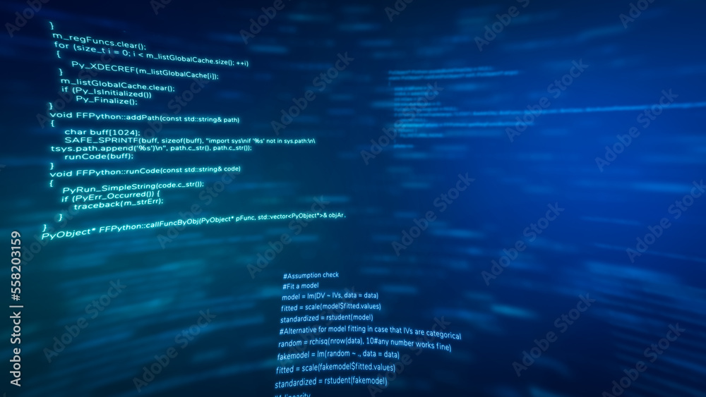 Software Development Writing Programming Code Monitor Cyber Security Network Script Attack 7539