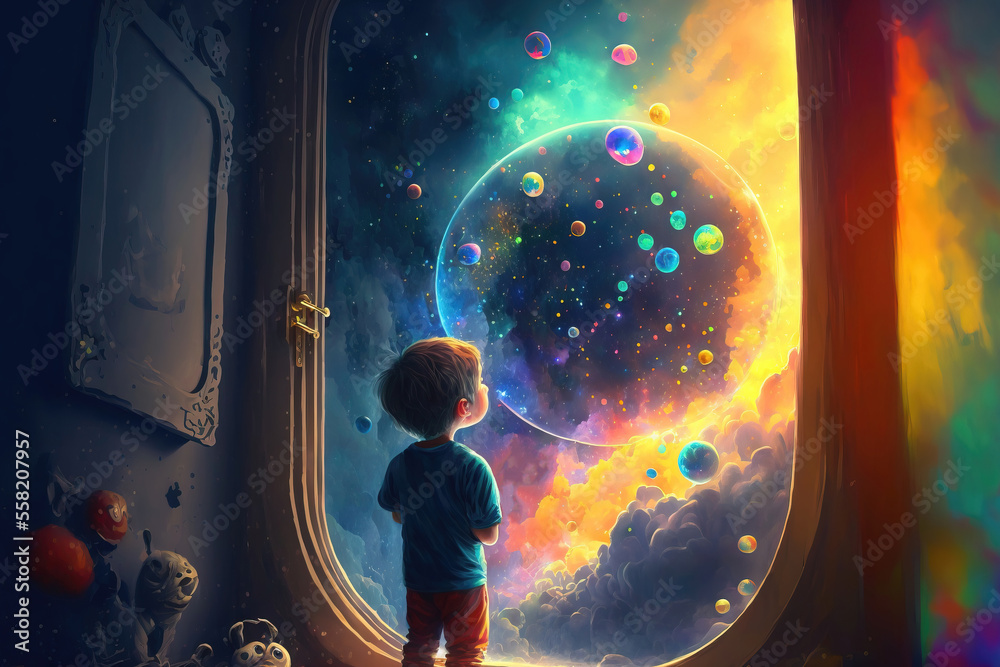 Cartoon kid space explorer. sketch art for artist creativity and ...