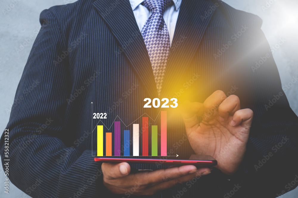 2023 sales bar graph chart Stock 写真 | Adobe Stock