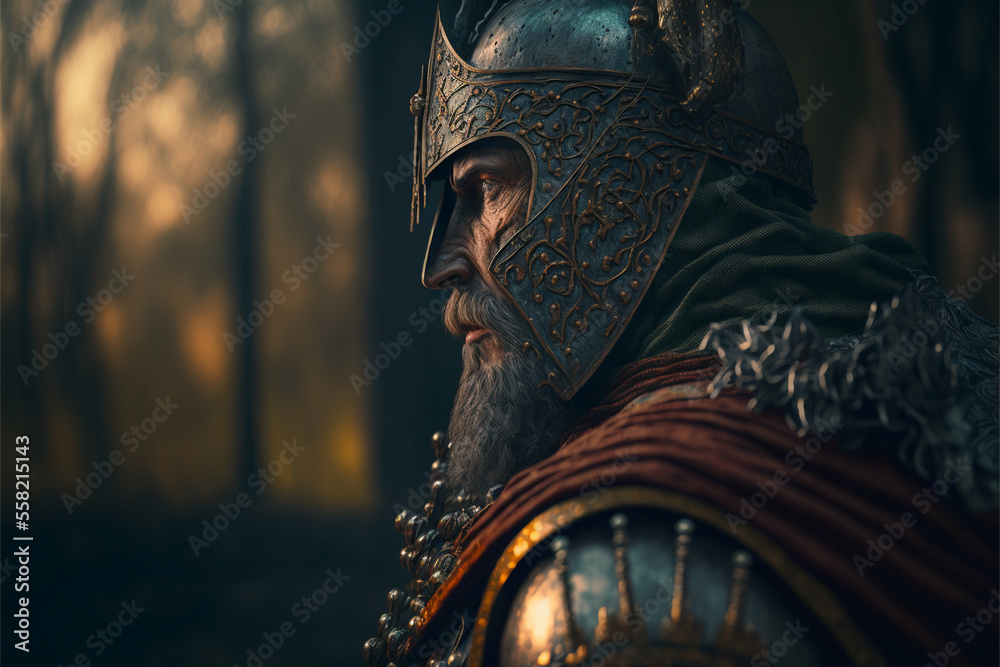 Photo & Art Print old commander in the forest, general of the Roman ...