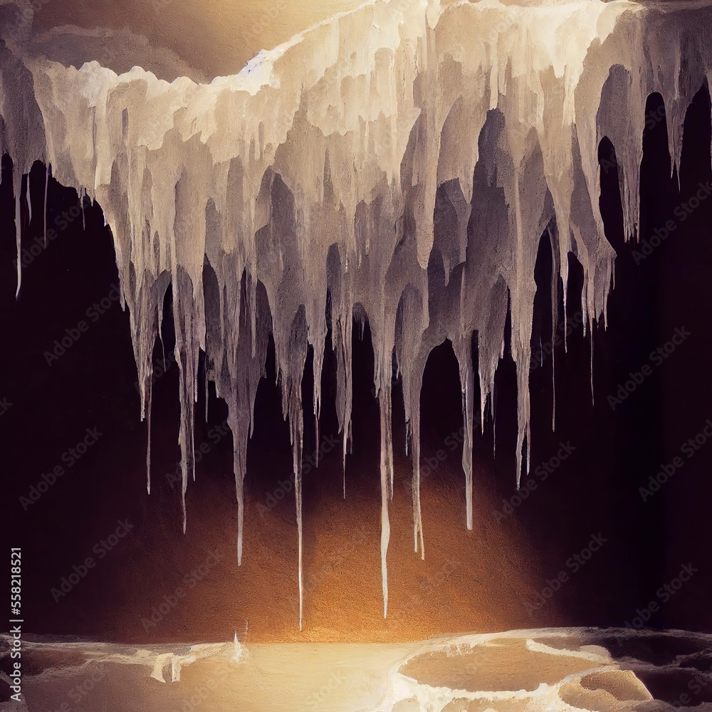 Cave Formations Flowstone and Stalagmites Seamless Repeating Pattern ...
