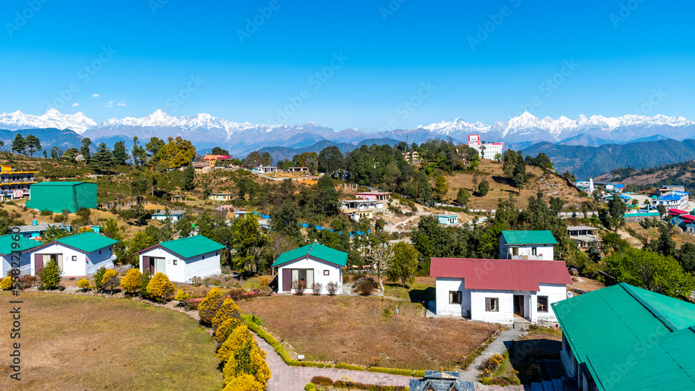 Chaukori hill station set among the lofty peaks of the western ...