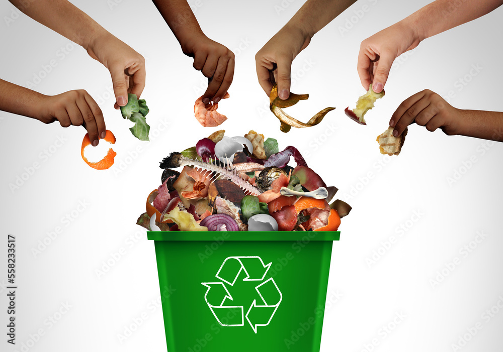 People Composting together and community green bin compost and ...