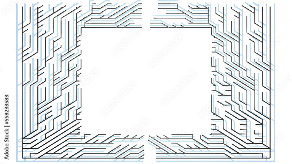 3d render. Abstract black wireframe on white bg. Ai geometric pattern ...