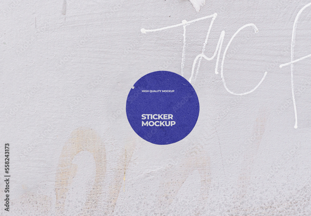Sticker Mockup Paper Template Texture Street Urban Stock Template ...