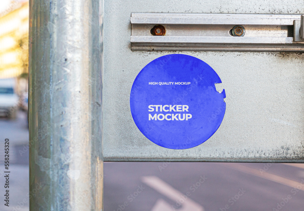 Sticker Mockup Paper Template Texture Street Urban Stock Template ...