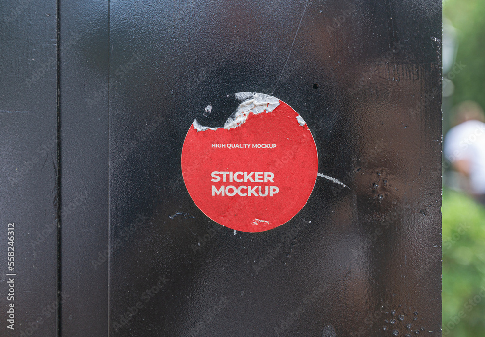 Sticker Mockup Paper Template Texture Street Urban Stock Template ...