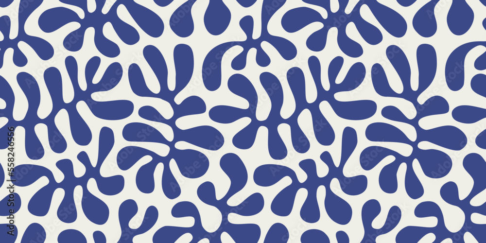 Abstract nature art leaf collage shape seamless pattern. Trendy ...