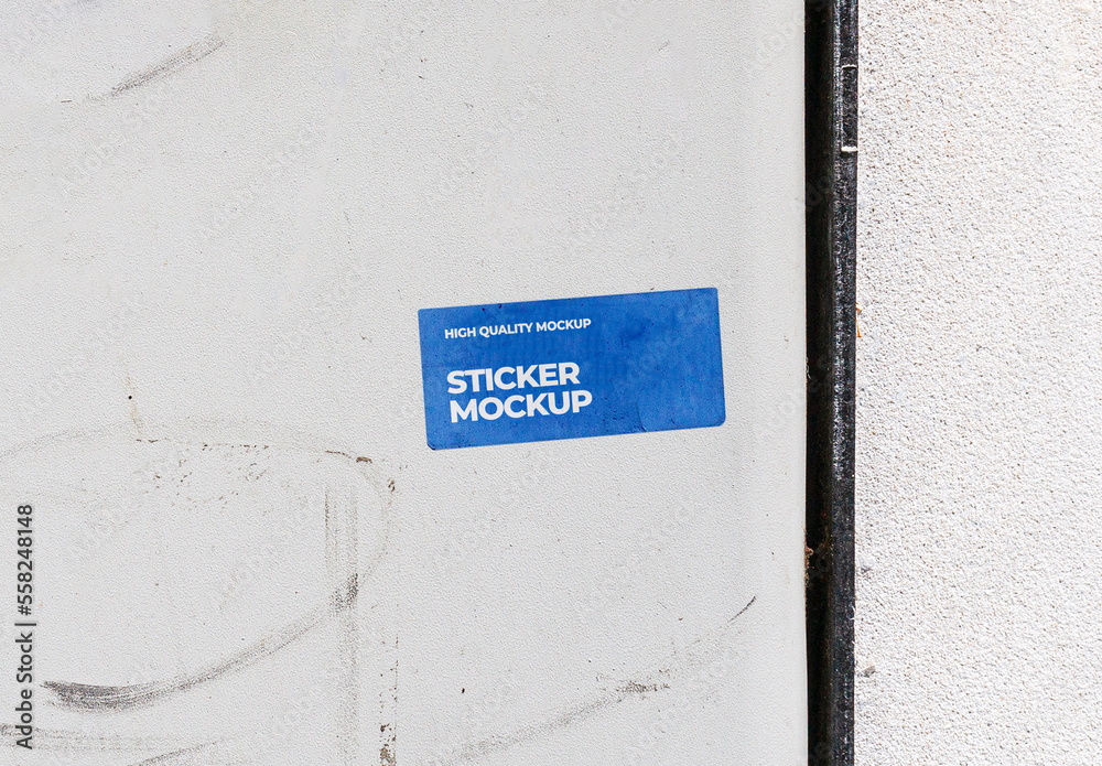 Sticker Mockup Paper Template Texture Street Urban Stock Template ...