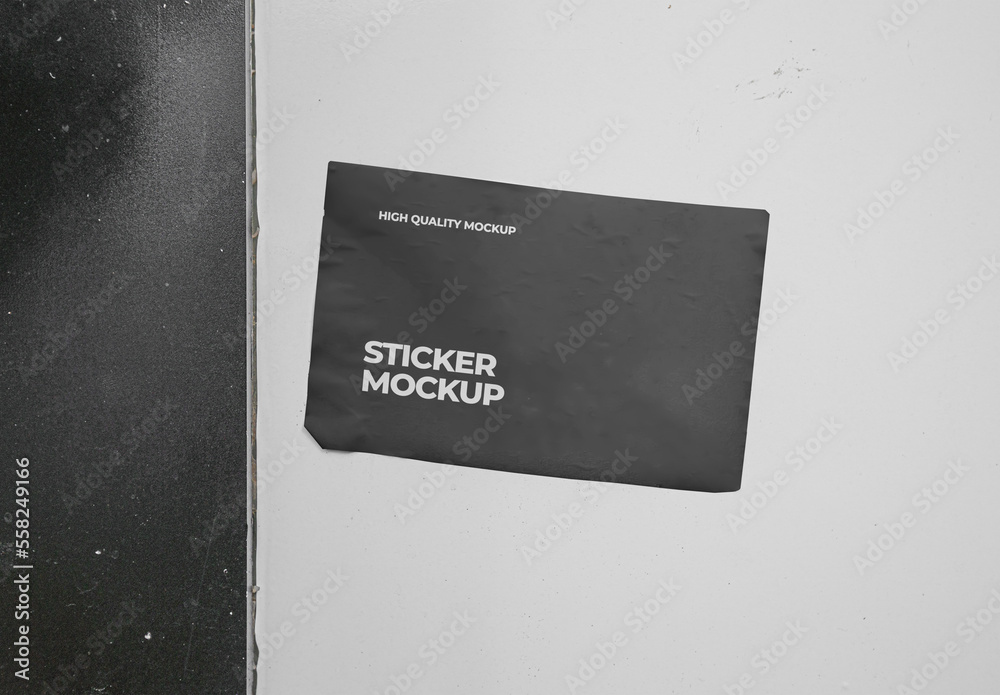 Sticker Mockup Paper Template Texture Street Urban Stock Template ...