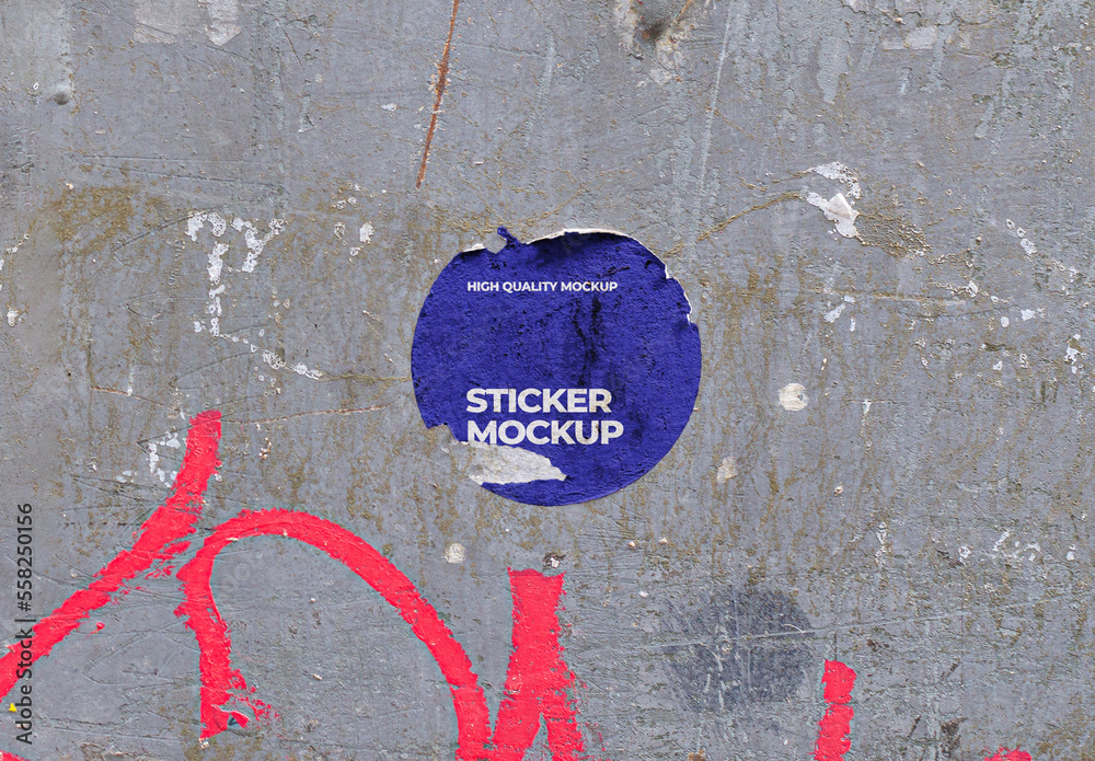 Sticker Mockup Paper Template Texture Street Urban Stock Template ...