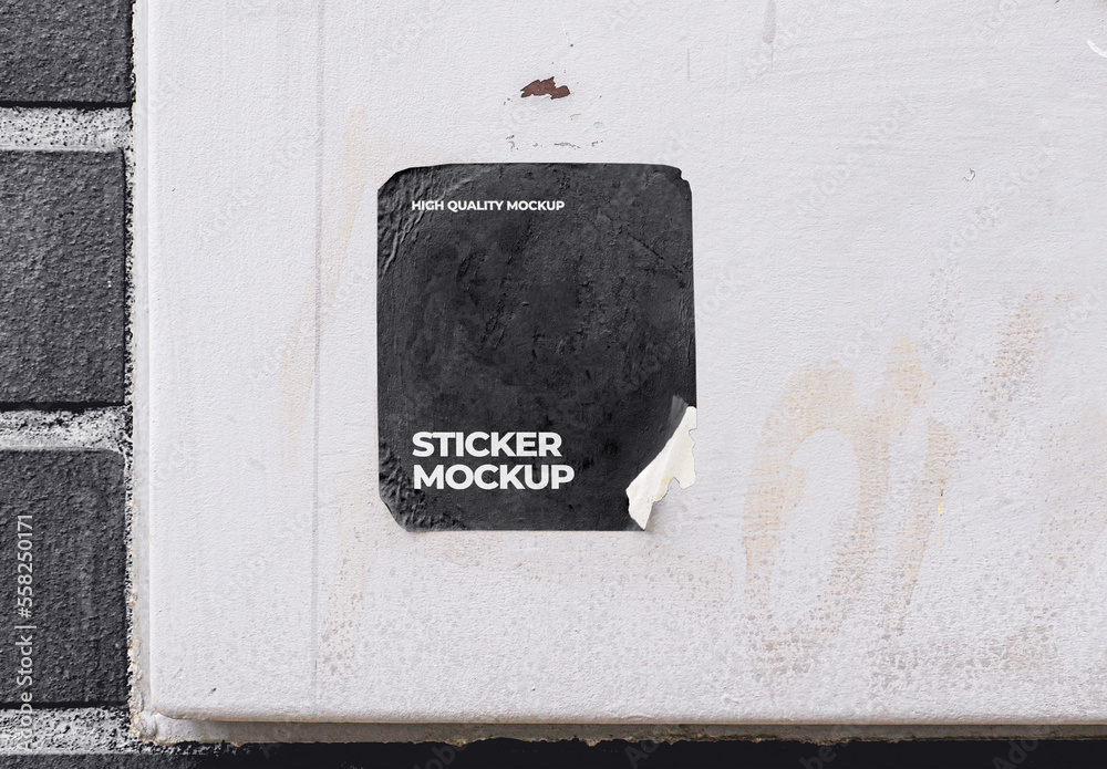 Sticker Mockup Paper Template Texture Street Urban Stock Template ...