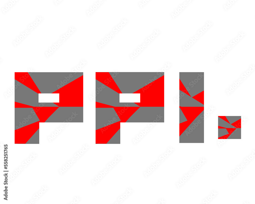 PPI. letter logo, Letterform logo, P Letter logo, I Letter logo, 3 ...