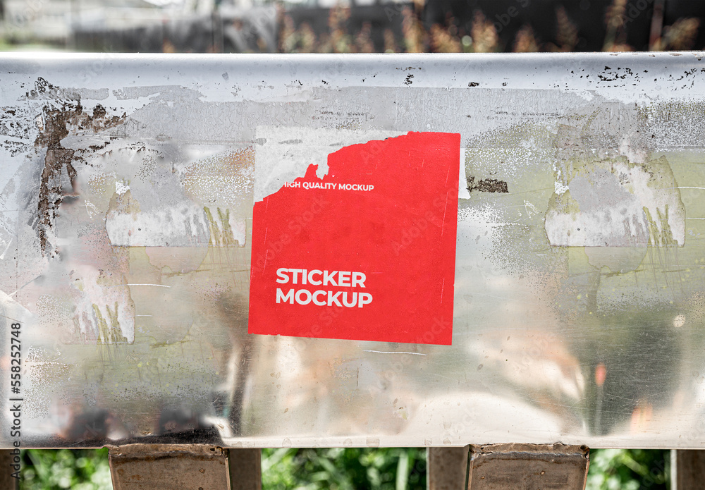 Sticker Mockup Paper Template Texture Street Urban Stock Template ...