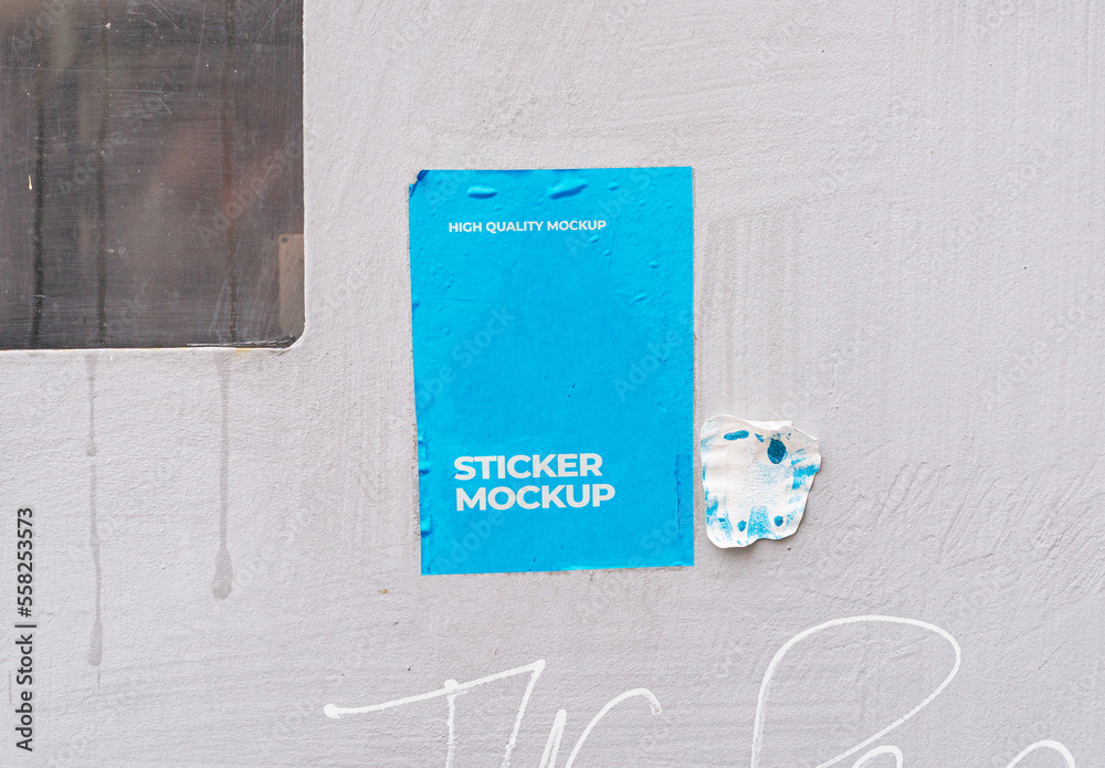 Sticker Mockup Paper Template Texture Street Urban Stock Template ...