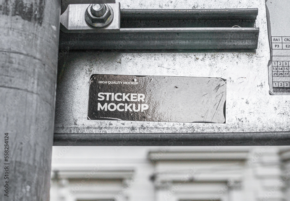 Sticker Mockup Paper Template Texture Street Urban Stock Template ...