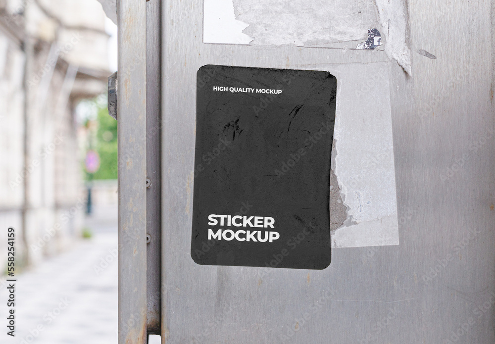 Sticker Mockup Paper Template Texture Street Urban Stock Template ...