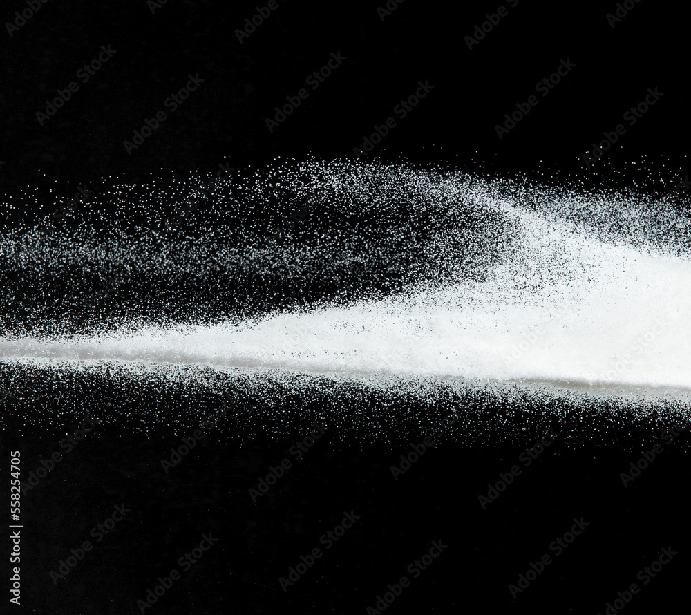 Million of white sand explosion, Photo image of falling down shower ...