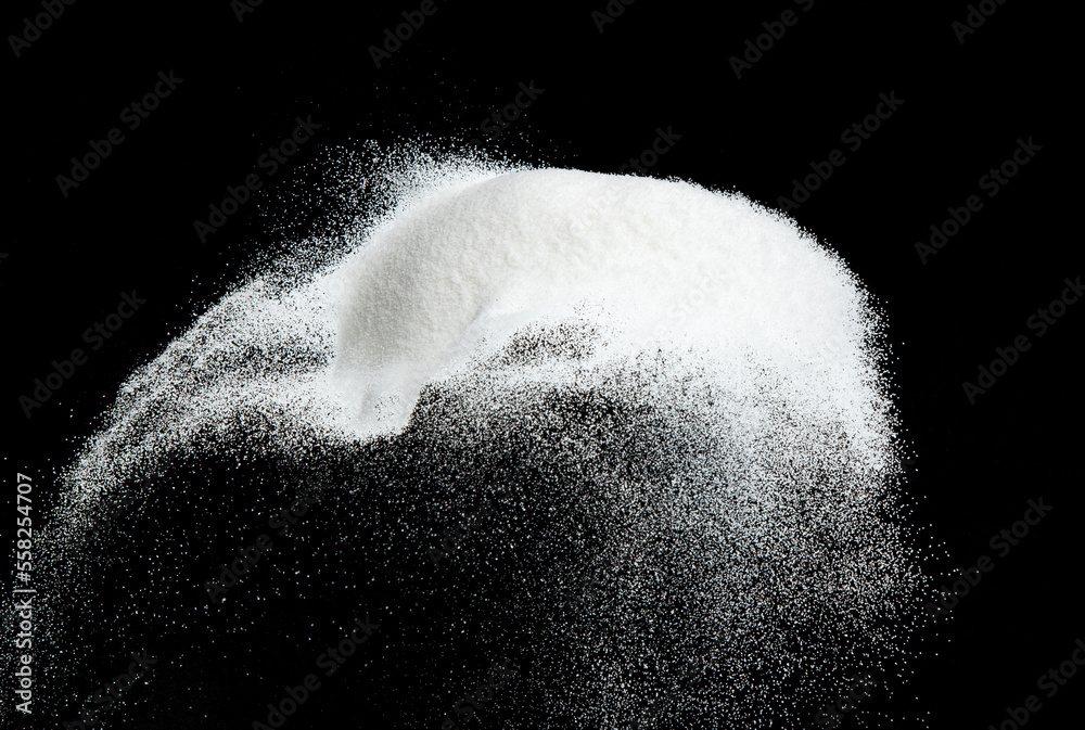 Million of white sand explosion, Photo image of falling down shower ...