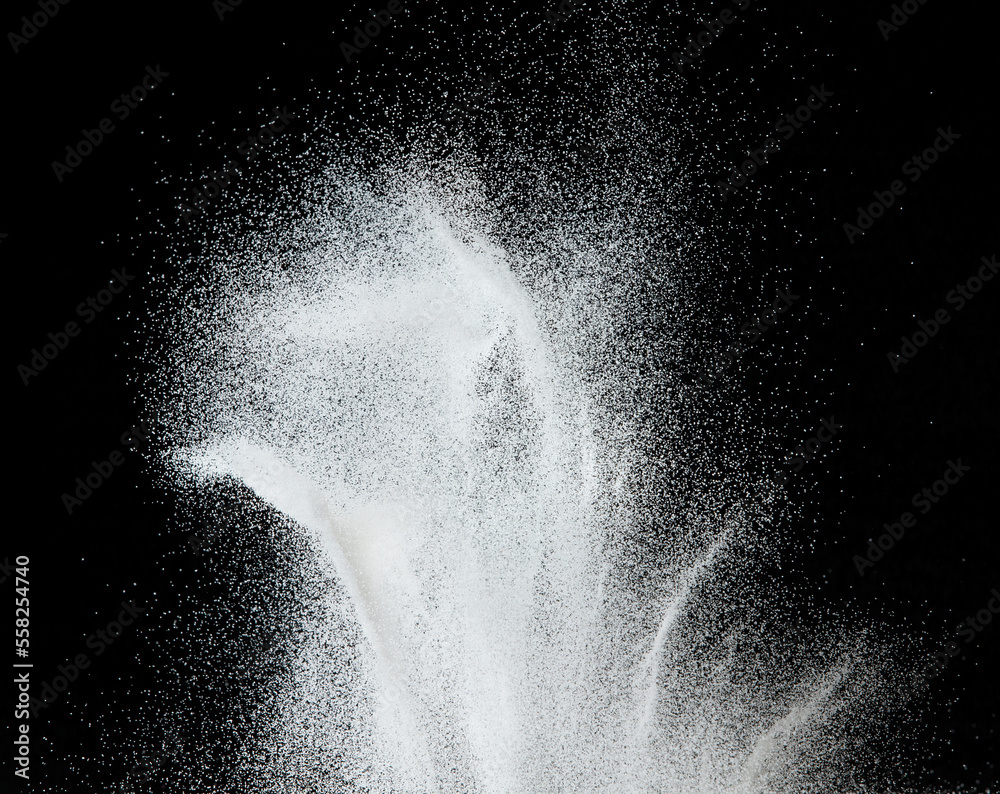 Million of white sand explosion, Photo image of falling down shower ...