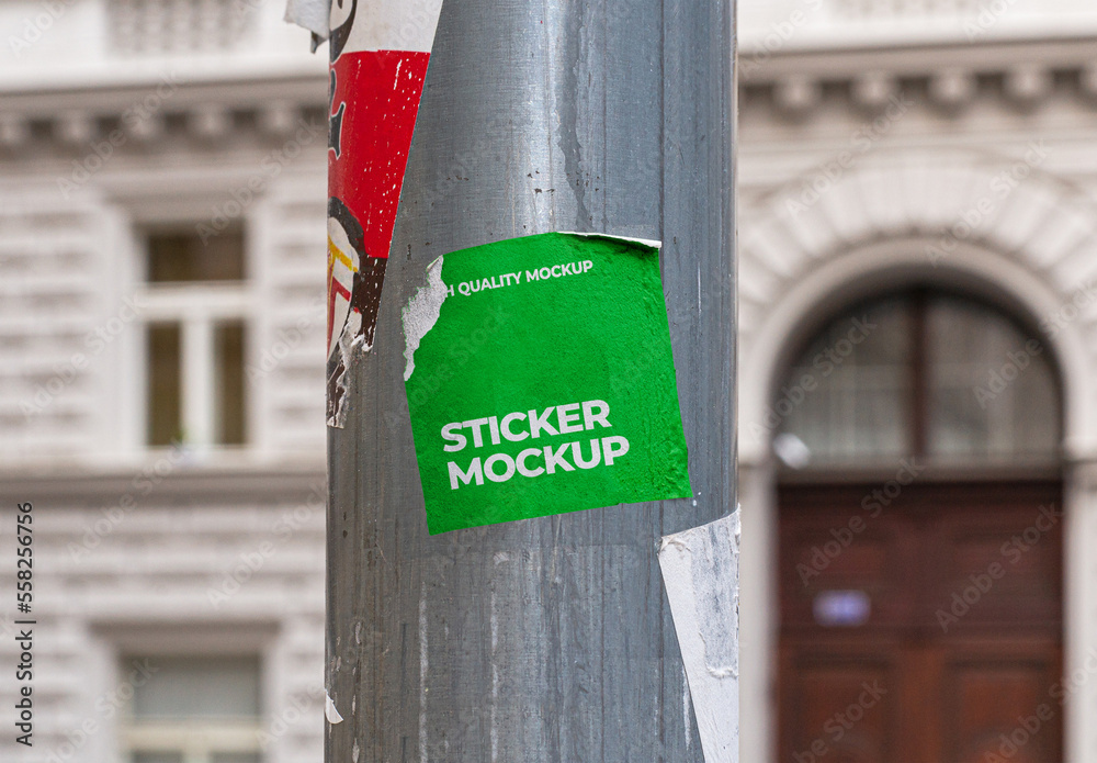 Sticker Mockup Paper Template Texture Street Urban Stock Template ...