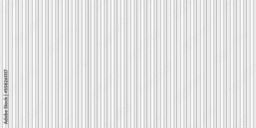 Vector white vertical lines metal wall texture. Roofing corrugated zinc ...