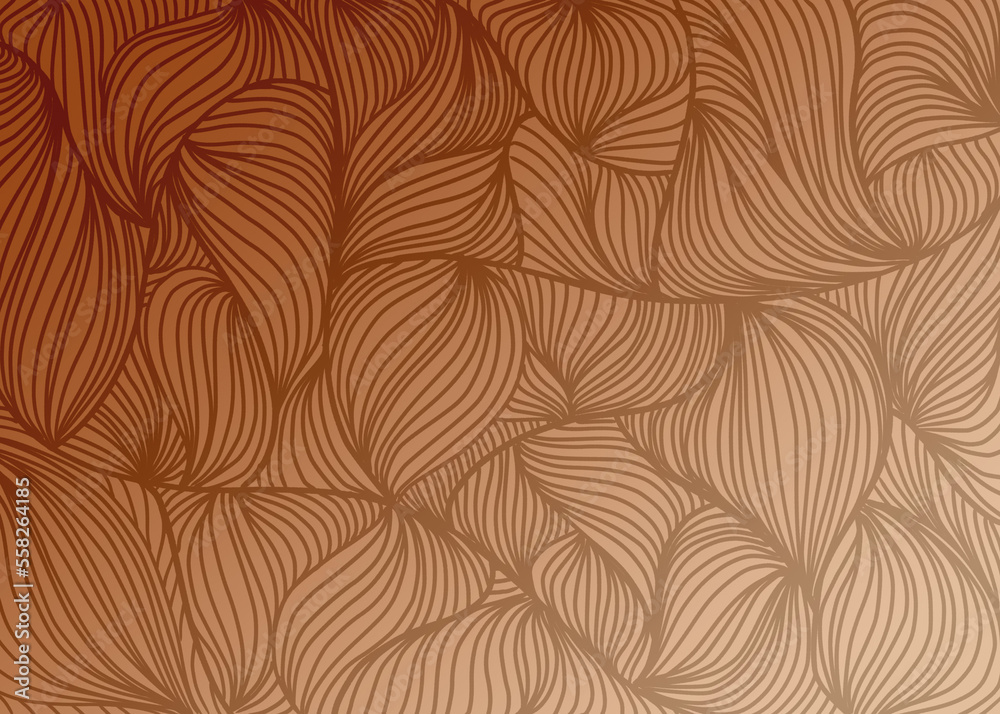 Line Art Illustration for Fabric Pattern, Wallpaper, Web Banner or ...