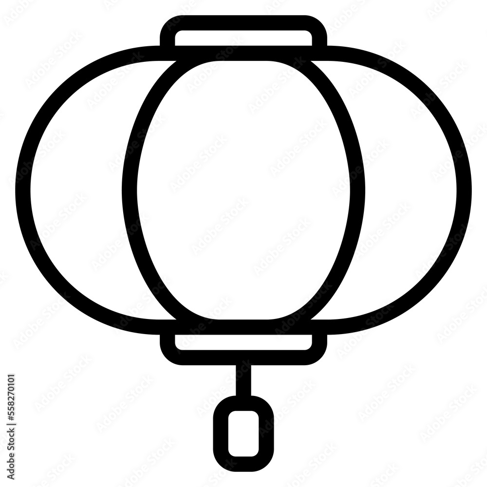 paper lantern icon with outline style. Suitable for website design ...