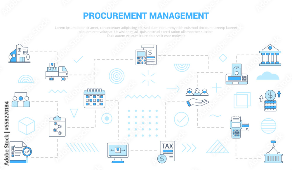 procurement management concept with icon set template banner with ...
