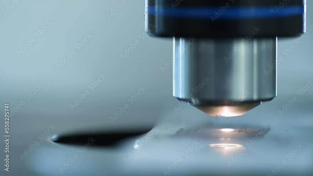 Close up Microscope lens change Magnification of lens for zoom enlarge ...