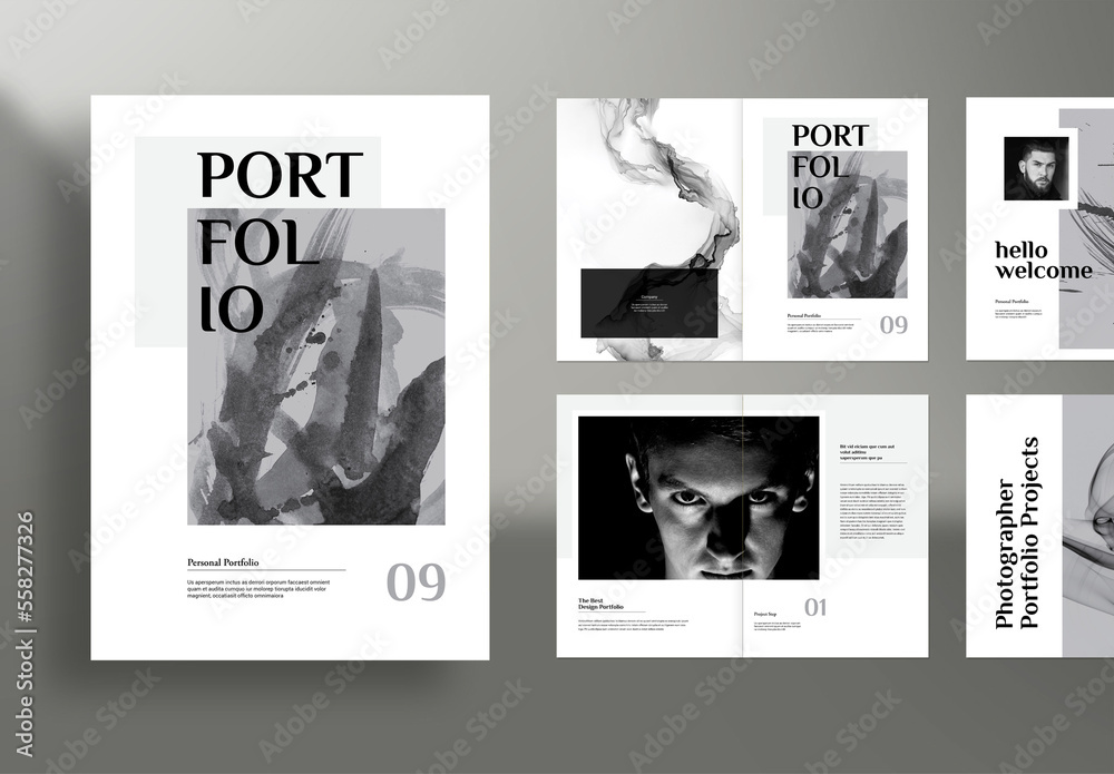 Minimal Portfolio Layout Stock Template | Adobe Stock