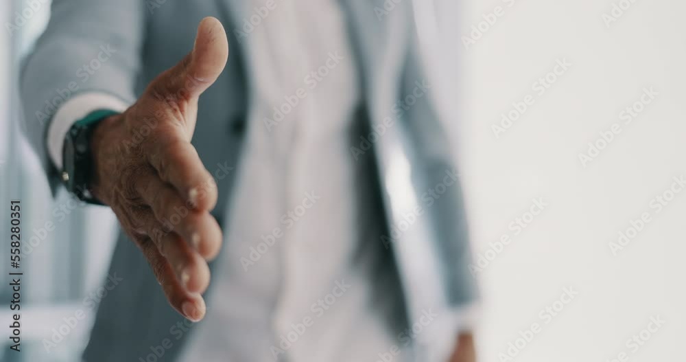 Welcome hand shake, business man or body of hr manager shaking hands ...