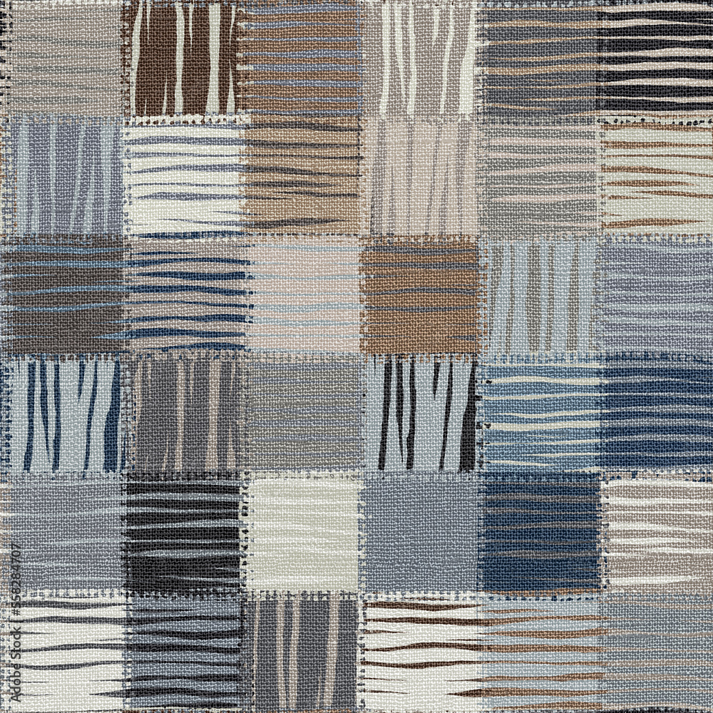 Rug seamless texture with square and stripes pattern, ethnic fabric ...