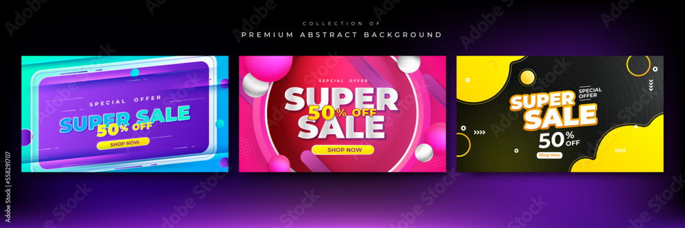 Flash sale modern banner background design for promotion offer ...