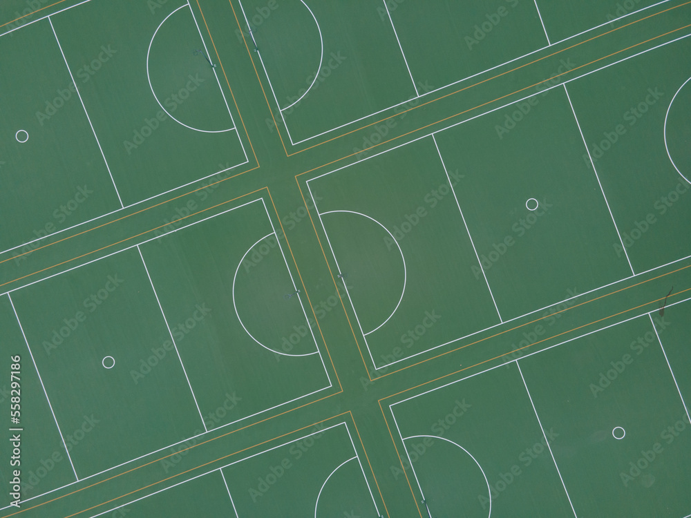 Netball courts from above Stock Photo | Adobe Stock