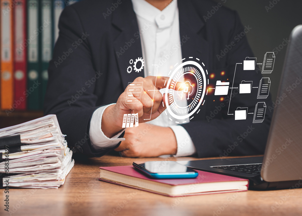 Log in to file access in the cloud computing system network Stock Photo ...