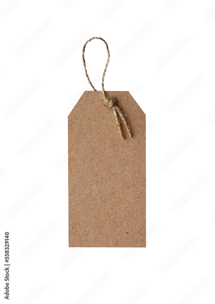 Blank tag for mockups in brown color. Retro label for fashion business ...