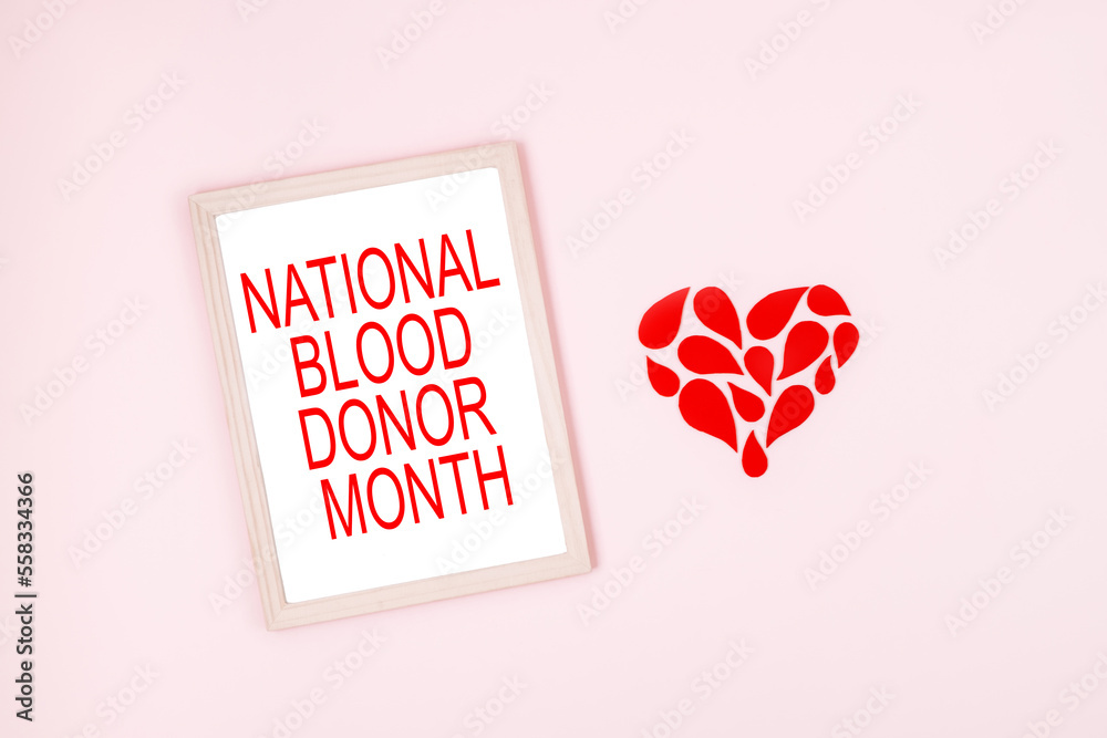 National Blood Donor Month background, web banner. Blood donor day ...