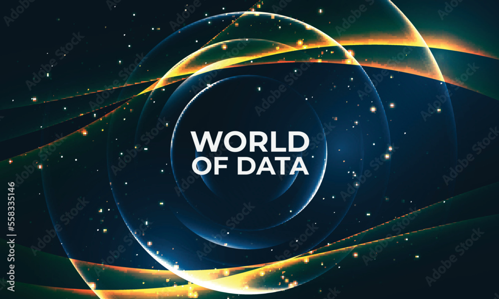 World of data - Background Abstract design circuit elements technology ...