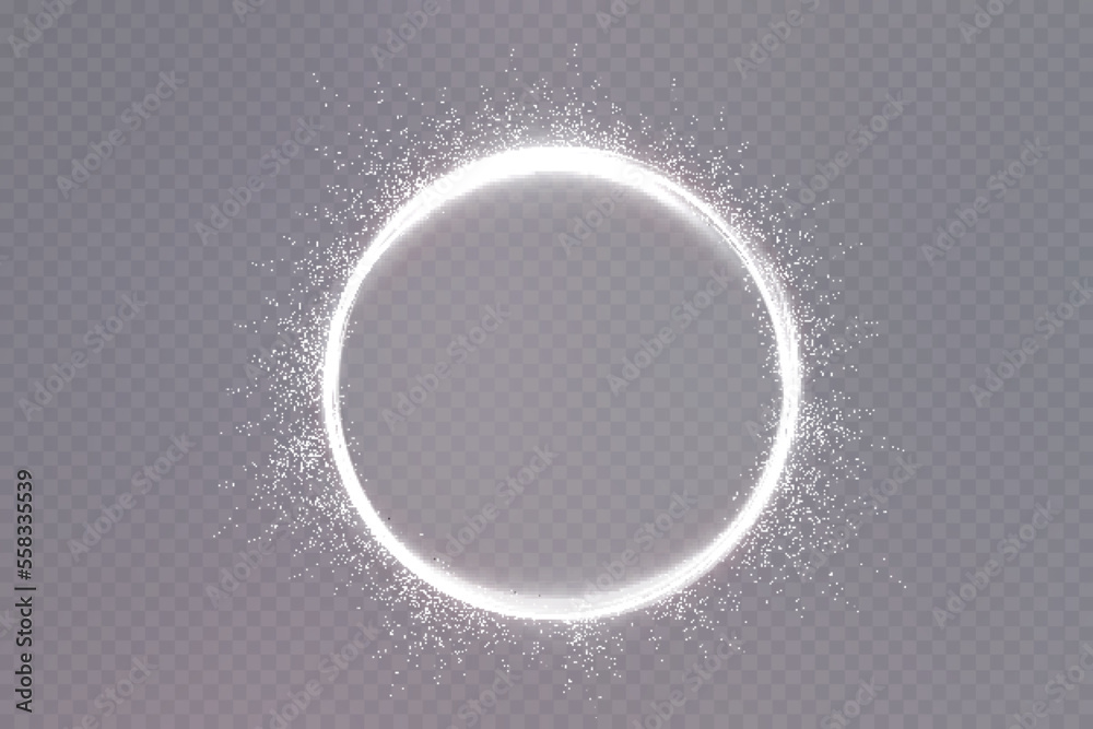 Glowing shiny, round, curved lines. Light effect. Swirl effect. Lines ...