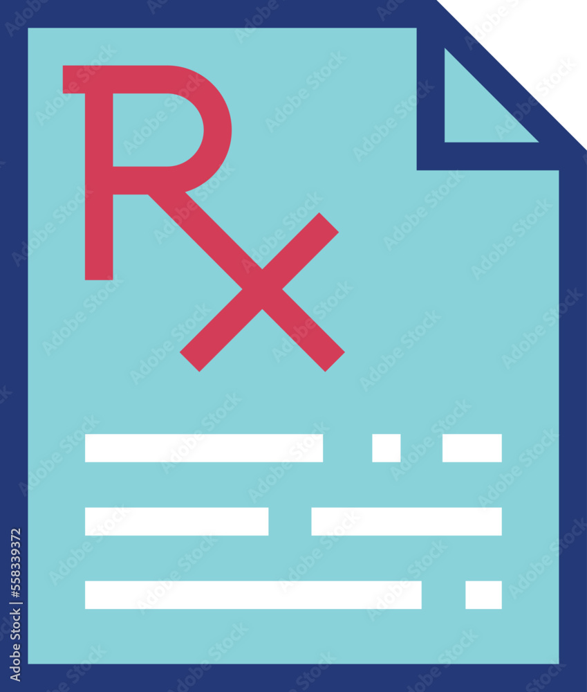Drug receipt icon. Medical prescription. Rx symbol Stock Vector | Adobe ...