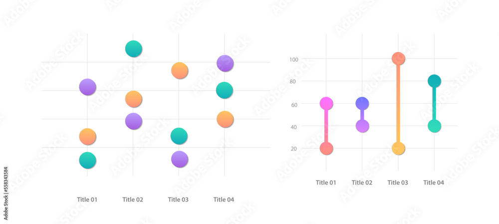 Dot gradient infographic chart design template set. Global demographic ...