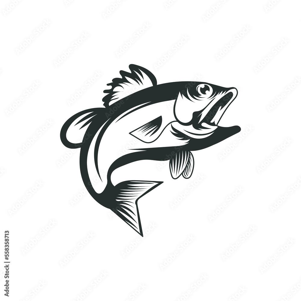 fish illustration vector graphic Stock Vector | Adobe Stock