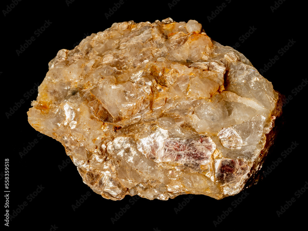 macro shooting of natural mineral stone - Muscovite in Quartz ...