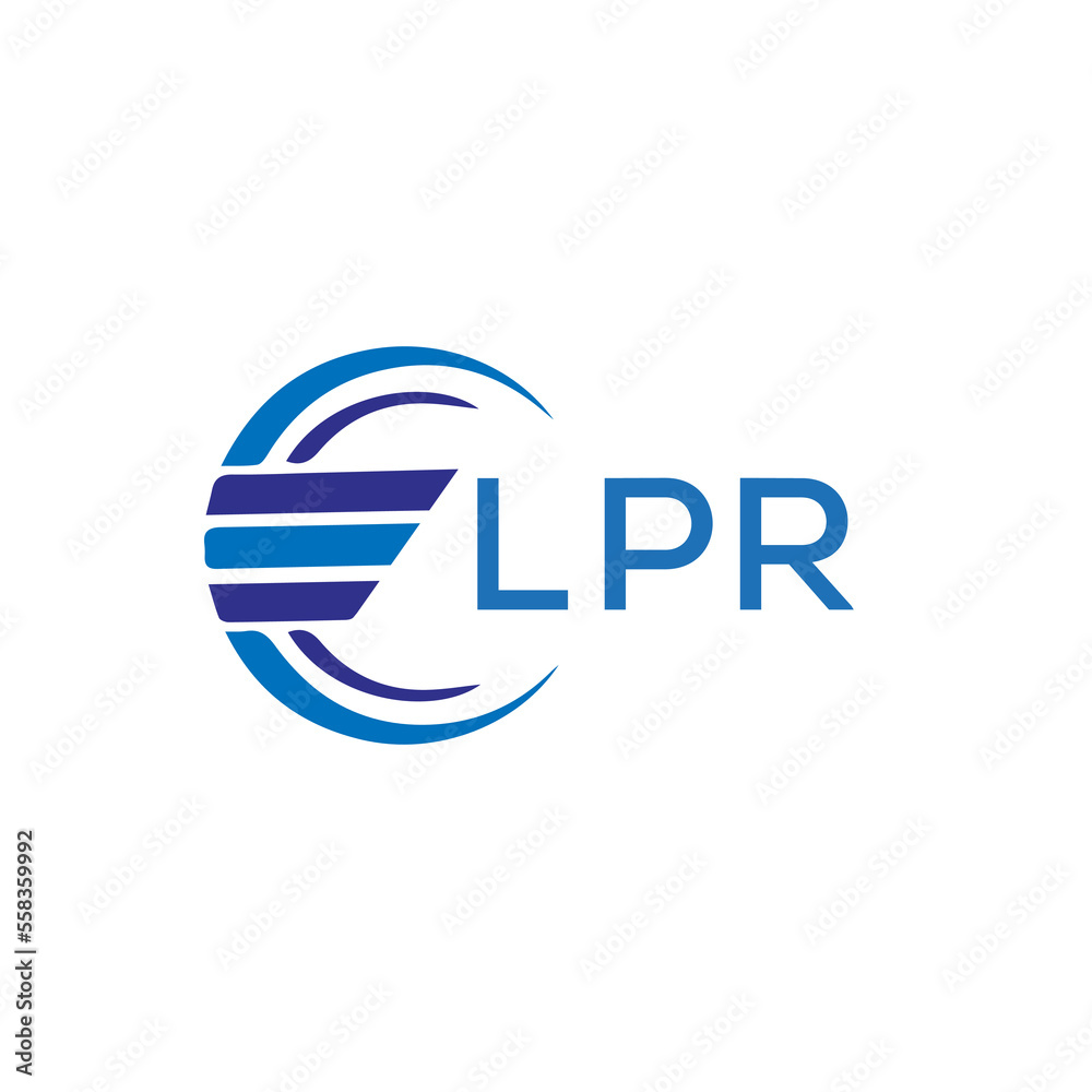 LPR letter logo. LPR blue image on white background. LPR vector logo ...