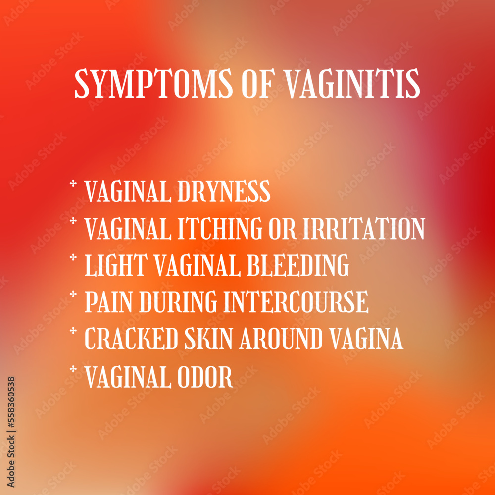 symptoms of Vaginitis. Vector illustration for medical journal or ...