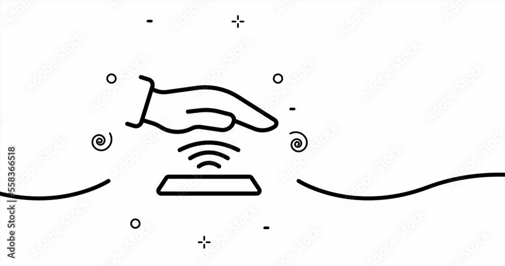 Scan a hand palm. Fingerprints, scanner, scanning, biometric, identity ...