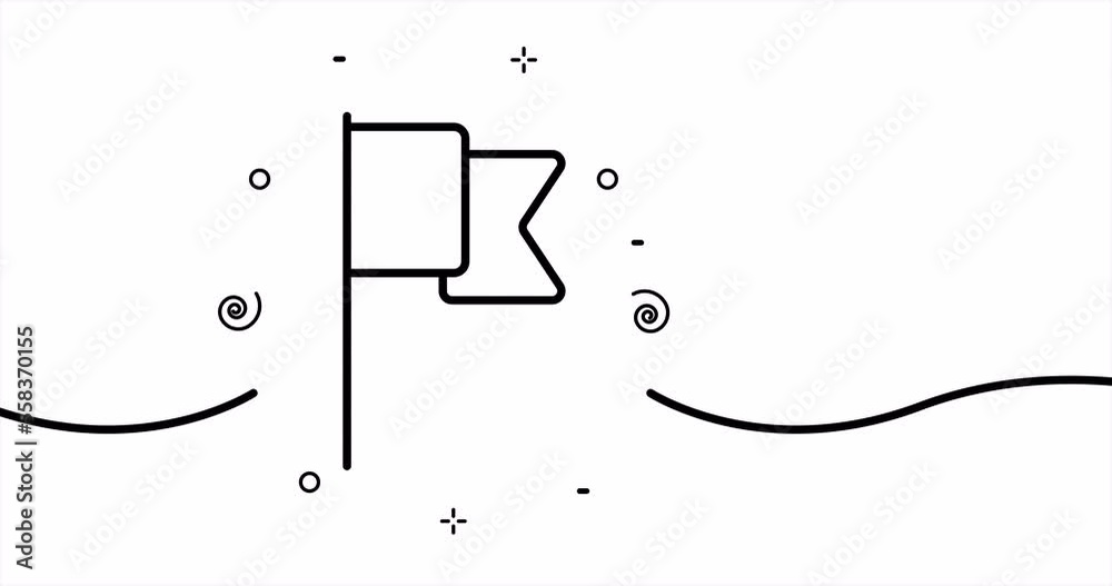 Flags. Business target, goal, waving, country symbol, state, nation ...